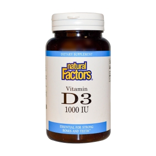 Natural Factors Vitamin D3(1000 IU 120片装)(Vitamin D3) _说明书_作用_效果_价格_方舟健客网上药店
