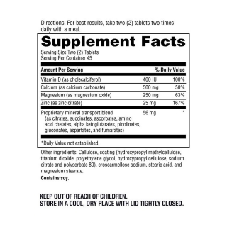 Schiff Cal-Mag-Zinc 150 Tablets(Cal-Mag-Zinc) _说明书_作用_效果_价格_方舟健客网上药店