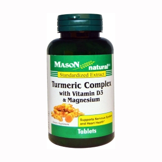 Mason Vitamins Turmeric Complex(含镁和维生素D3 120片)(Turmeric Complex) _说明书 ...