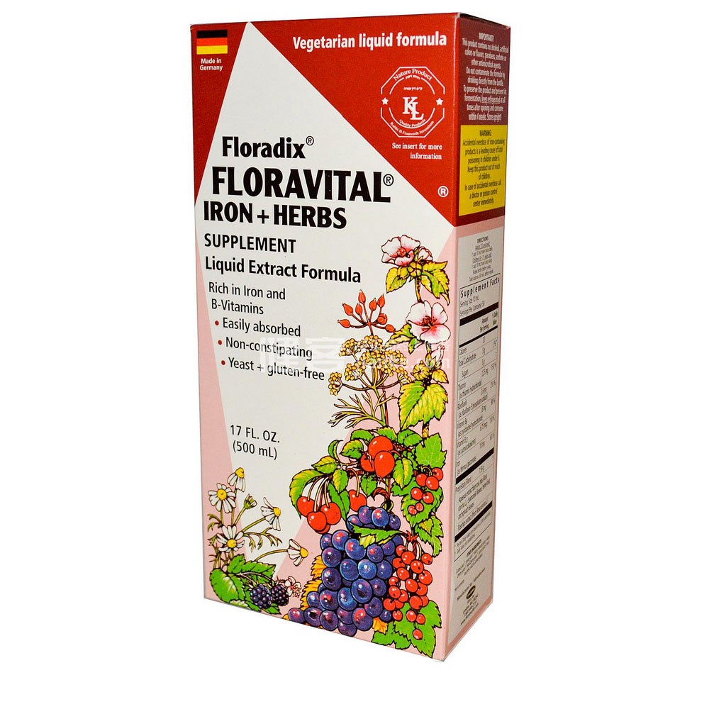 植物、Floradix Floravital、铁+草药补充剂(铁+草药补充剂) _说明书_作用_效果_价格_方舟健客网上药店