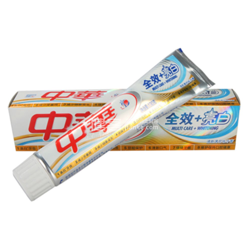中华 全效亮白 清新薄荷味牙膏(全效亮白 清新薄荷味牙膏) _说明书_作用_效果_价格_方舟健客网上药店