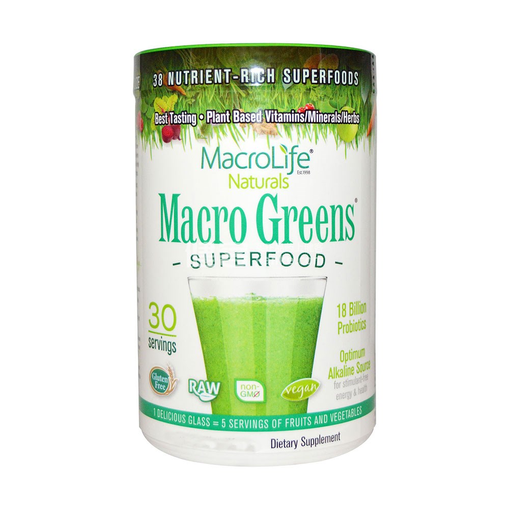 Macrolife Naturals Macro Greens 营养丰富的(383.5g)(Macro Greens 营养丰富的) _说明书 ...