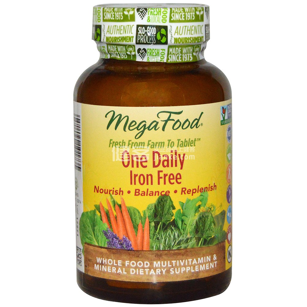 MegaFood One Day Iron Free(90片)(One Day Iron Free) _说明书_作用_效果_价格_方舟健客网上药店