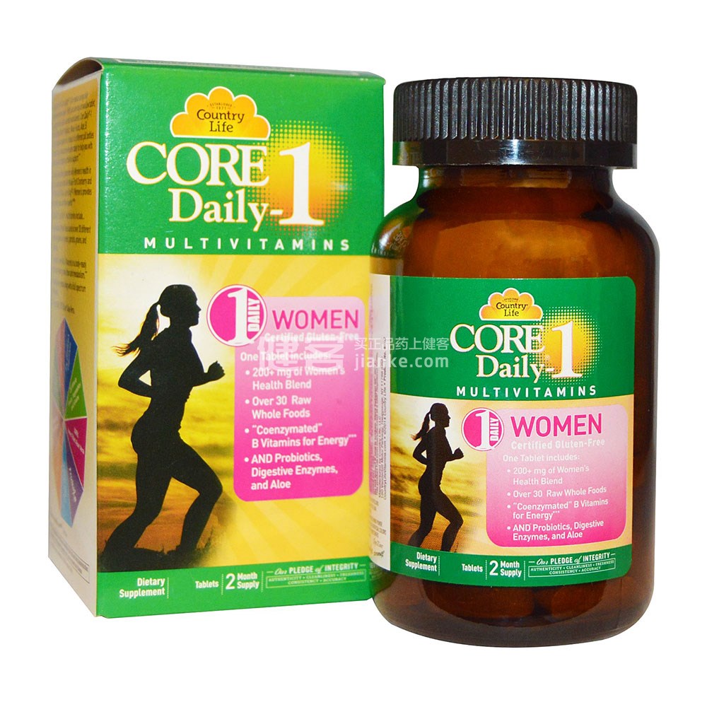 Country Life Core Daily-1多种维生素片(女性 120粒)(Core Daily-1多种维生素片) _说明书_作用_效果 ...