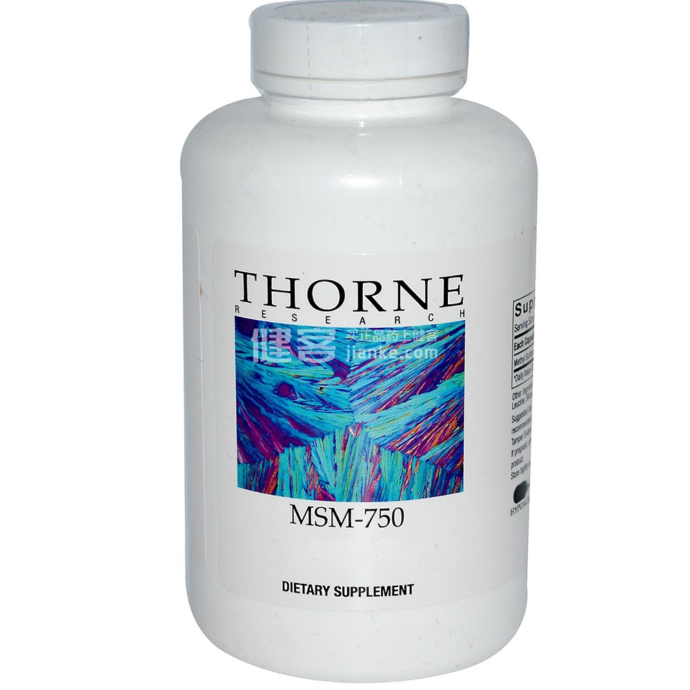 Thorne Research MSM-750(180粒)(MSM-750) _说明书_作用_效果_价格_方舟健客网上药店