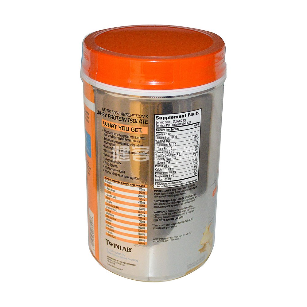 Twinlab Whey Protein Isolate Vanilla Wave 1680g(Whey Protein Isolate Vanilla Wave) _说明书_作用_效果_价格 ...