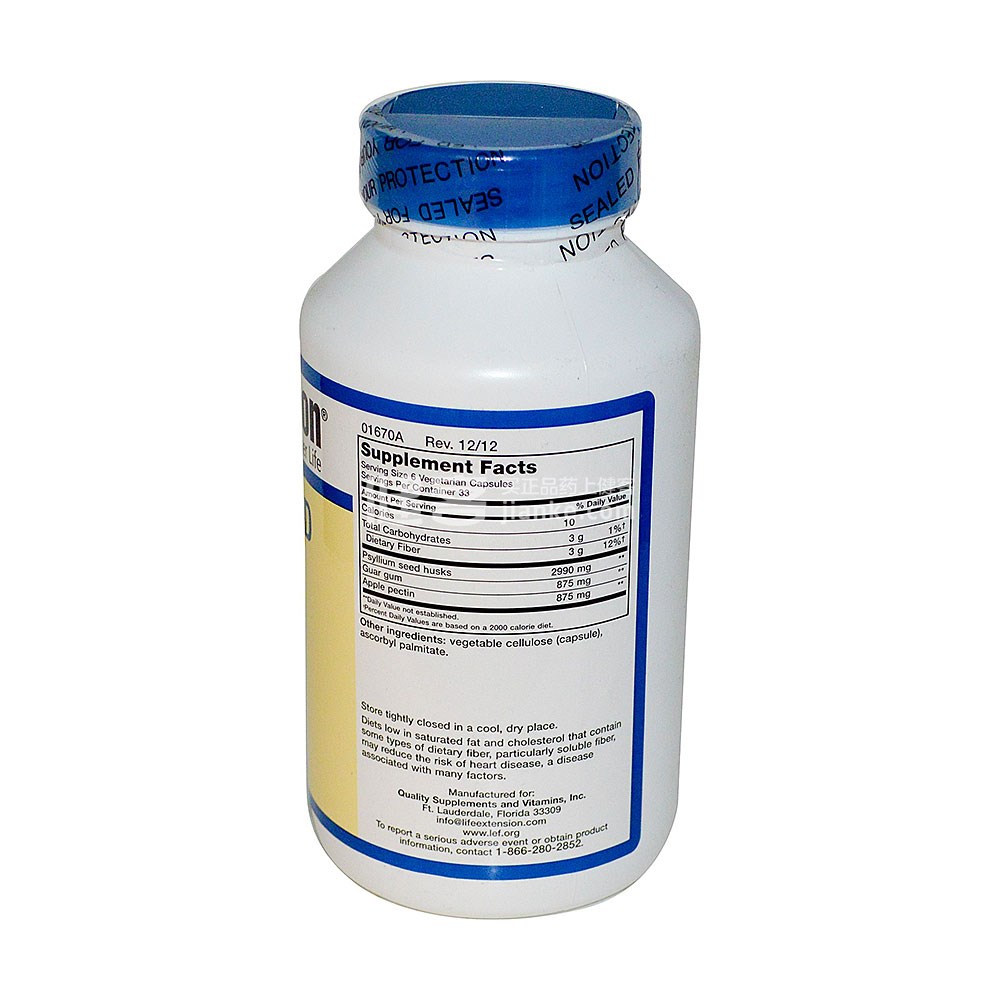 Life Extension Fiber Food Caps(110粒)(Fiber Food Caps) _说明书_作用_效果_价格_方舟健 ...