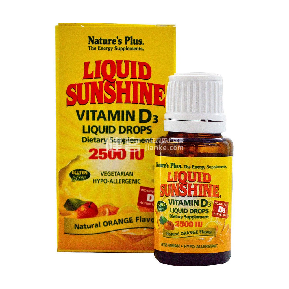 Nature's Plus Vitamin D3 Liquid Drops 橙子味(15ml)(Vitamin D3 Liquid Drops ...