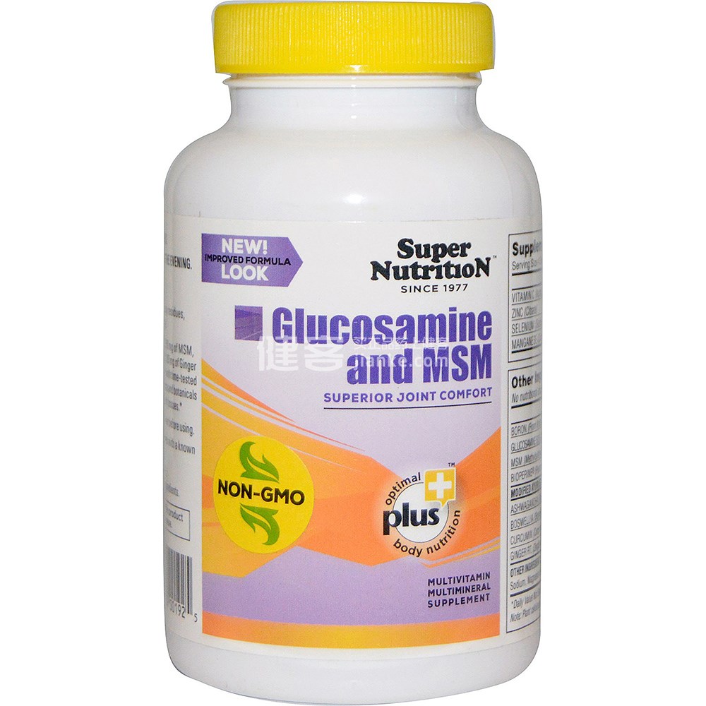 Super Nutrition Glucosamine and MSM(160片)(Glucosamine and MSM) _说明书_作用_效果_价格_方舟健客网上药店