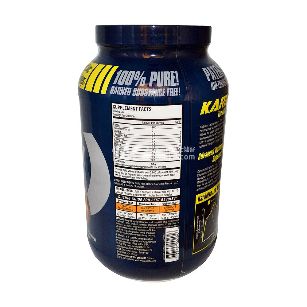 All American EFX 橙子能量粉(600克)(橙子能量粉) _说明书_作用_效果_价格_方舟健客网上药店