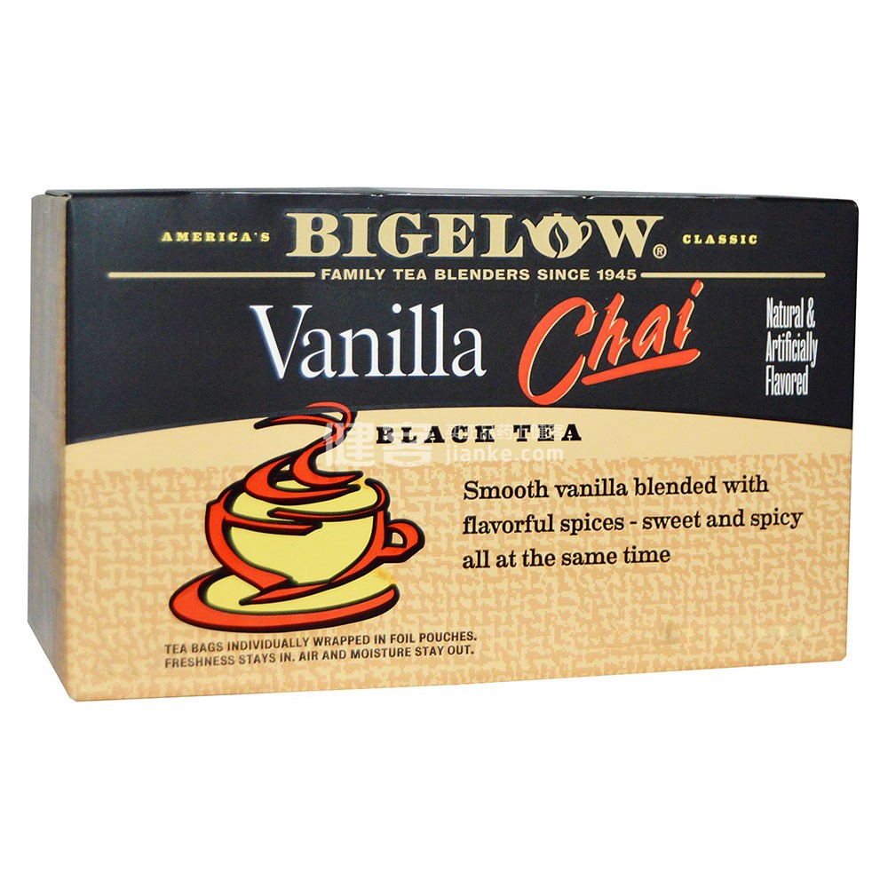 Bigelow Vanilla Chai Black Tea(25包)(Vanilla Chai Black Tea) _说明书_作用_效果 ...