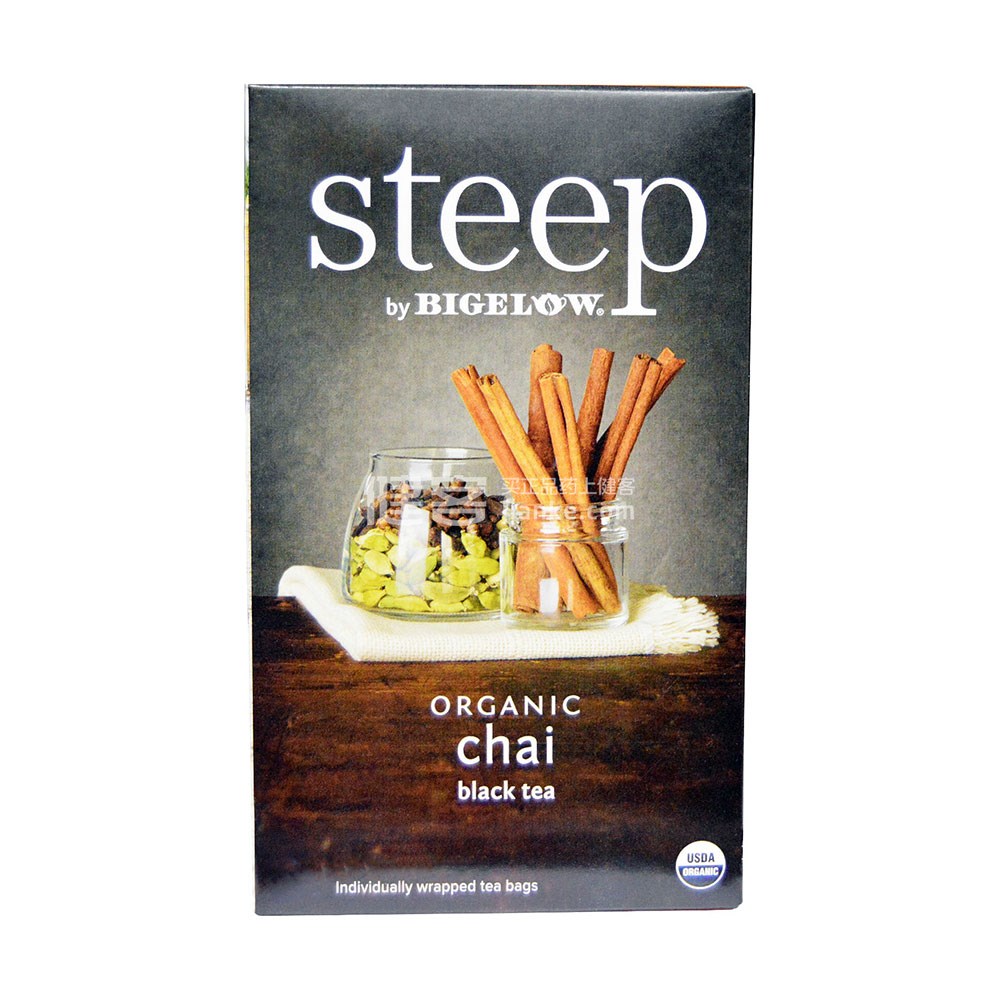Bigelow Steep Organic Chai Black Tea(30包)(Steep Organic Chai Black Tea ...