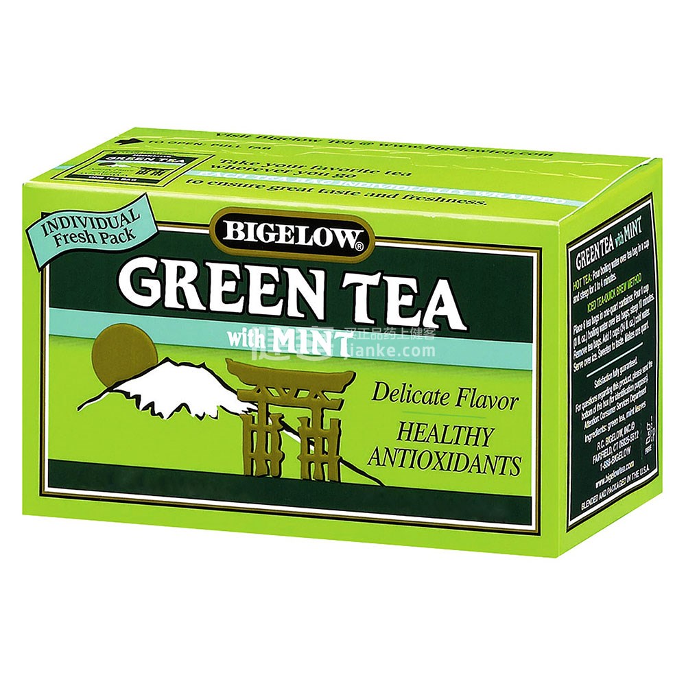 Bigelow Green Tea With Mint(15包)(Green Tea With Mint) _说明书_作用_效果_价格_方舟健 ...