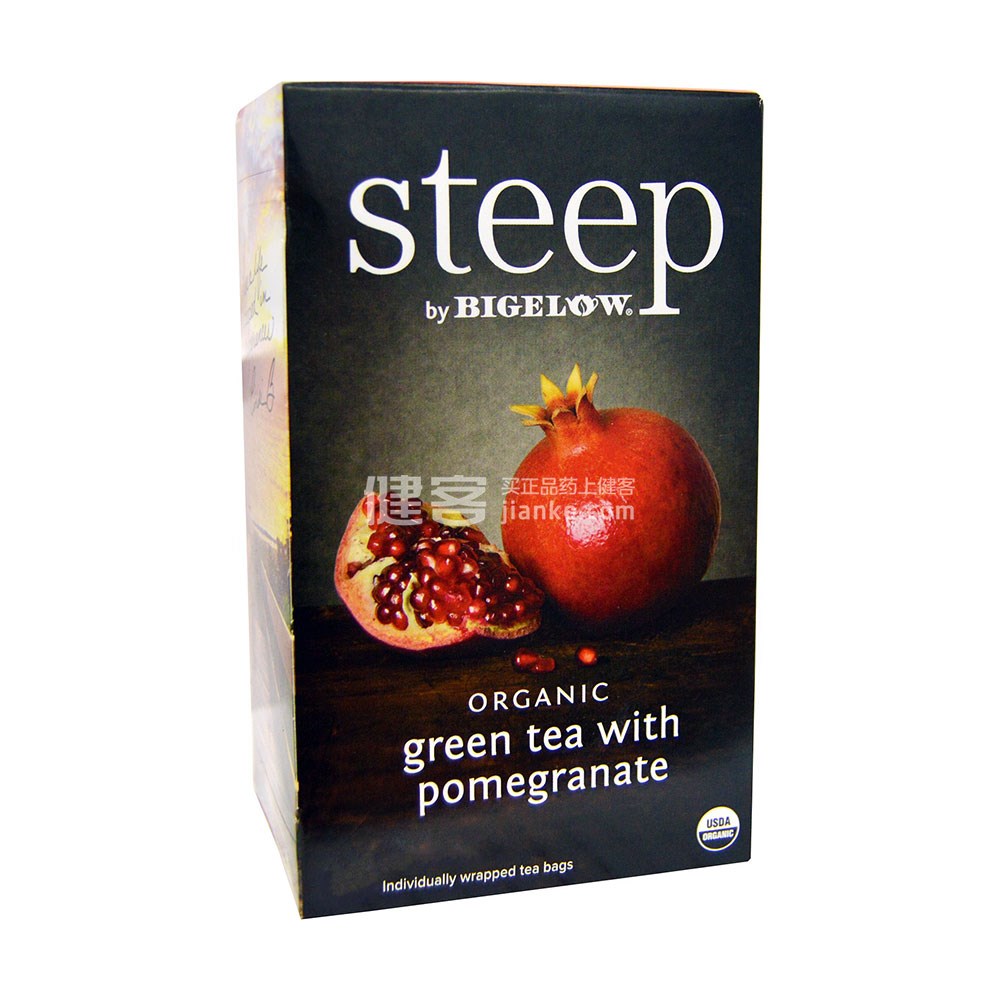 Bigelow Organic Green Tea with Pomegranate(20包)(Steep Organic Green Tea ...