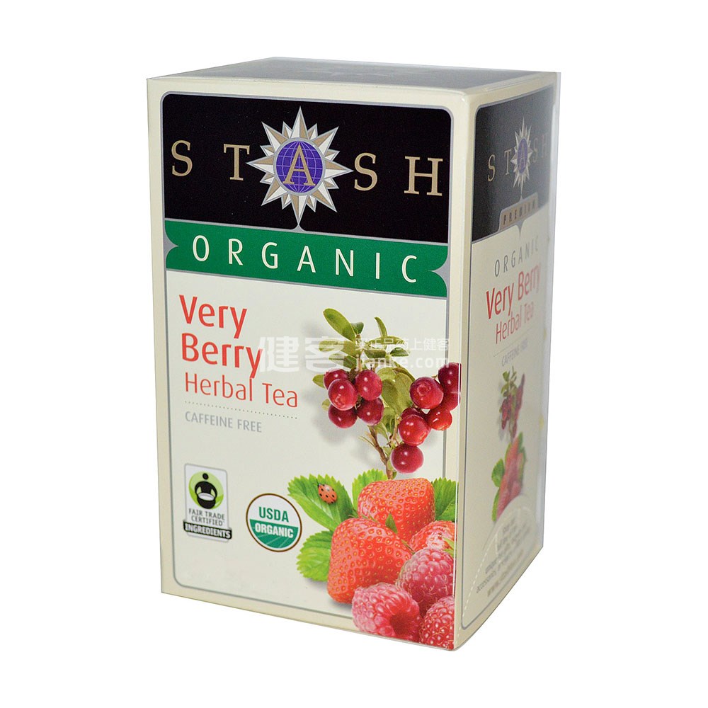 Stash Tea Organic Very Berry Herbal Tea(12包)(Organic Very Berry Herbal ...