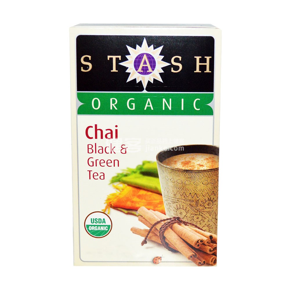 Stash Tea Organic Chai Black & Green Tea(6包)(Organic Chai Black & Green ...