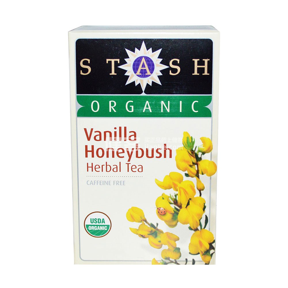 Stash Tea Vanilla Honeybush Herbal Tea(24包)(Organic Vanilla Honeybush ...