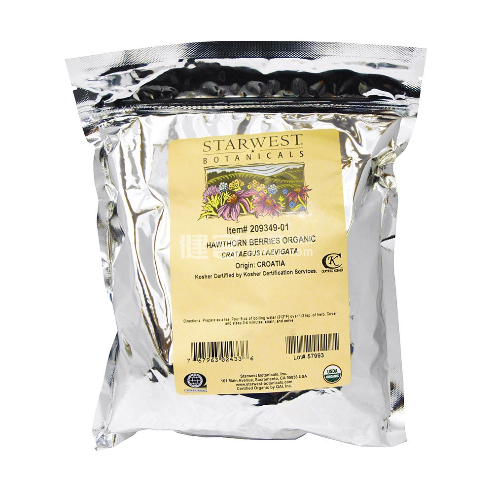 Starwest Botanicals 有机山楂(3磅)(有机山楂) _说明书_作用_效果_价格_方舟健客网上药店