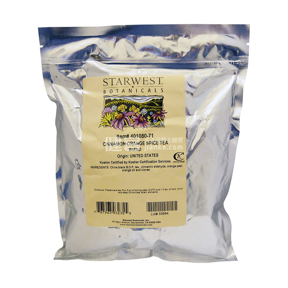 Starwest Botanicals Cinnamon Orange Spice Tea(4磅)(Cinnamon Orange Spice ...