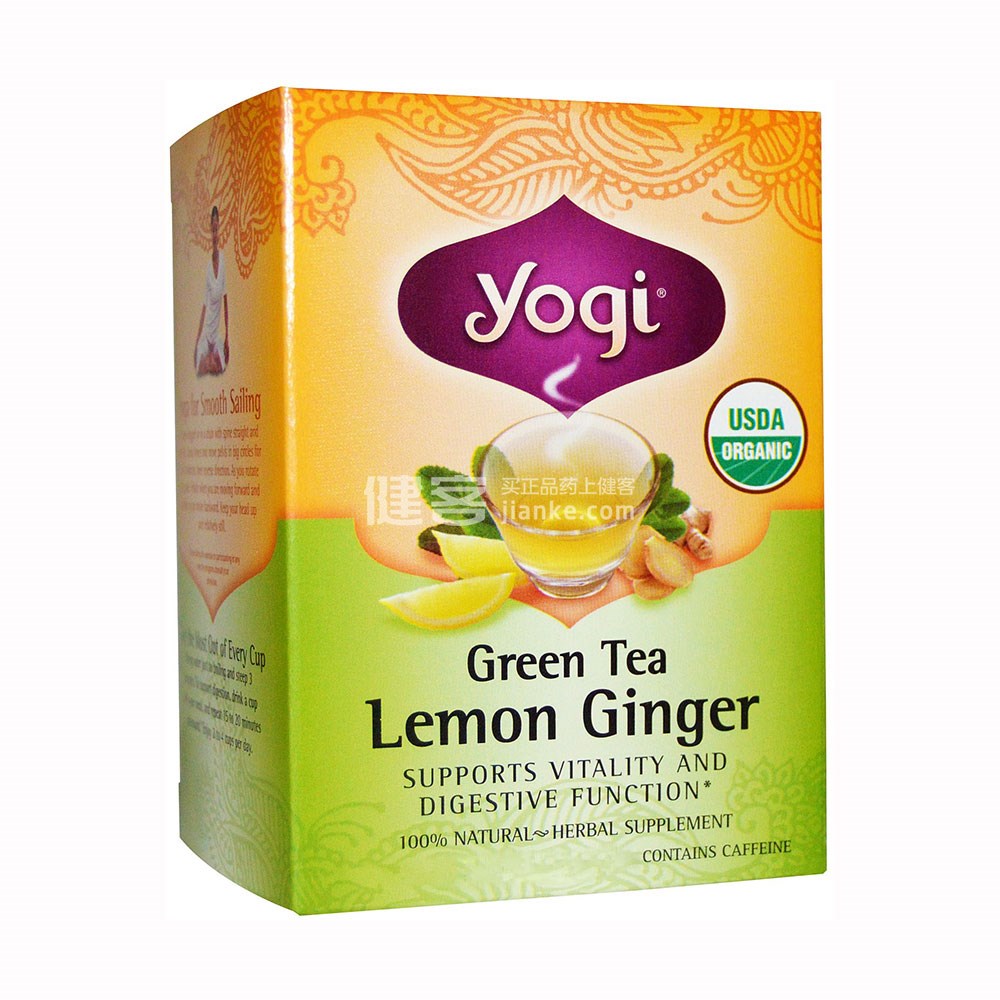 Yogi Tea Organic Green Tea Lemon Ginger(48包)(Organic Green Tea Lemon ...