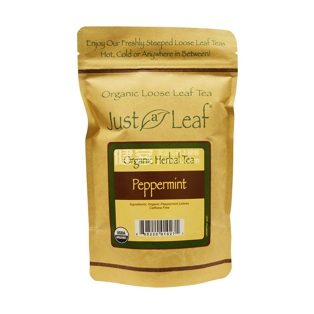 Just a Leaf Organic Tea Peppermint(3盎司)(Peppermint Organic Herbal Tea ...