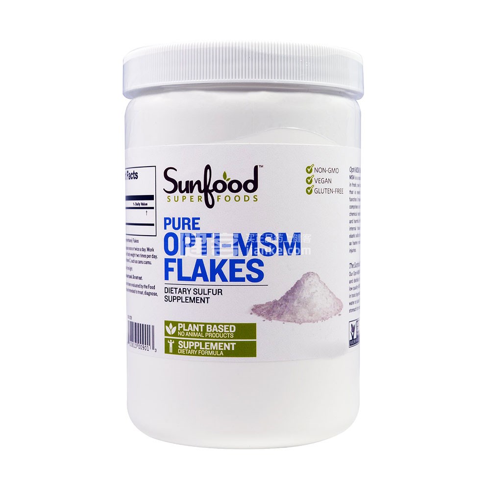 Sunfood Pure Opti-MSM Flakes(300g)(Pure Opti-MSM Flakes) _说明书_作用_效果_价格 ...
