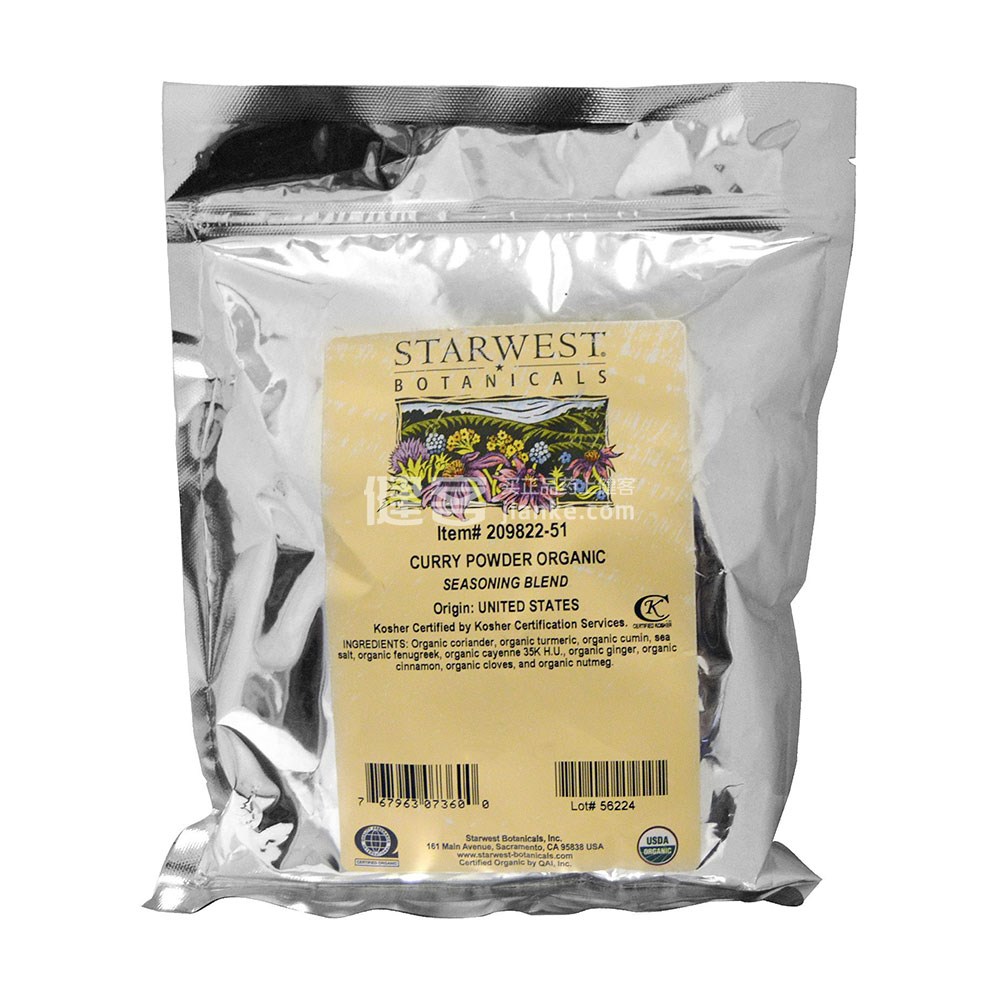 Starwest Botanicals 有机咖喱粉(3磅)(有机咖喱粉) _说明书_作用_效果_价格_方舟健客网上药店