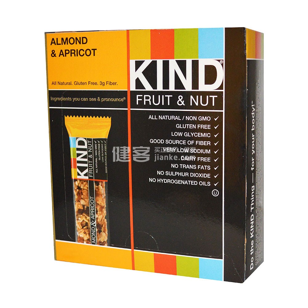 KIND Bars Fruit & Nut Bars Almond & Apricot(12支)(Fruit & Nut Bars ...