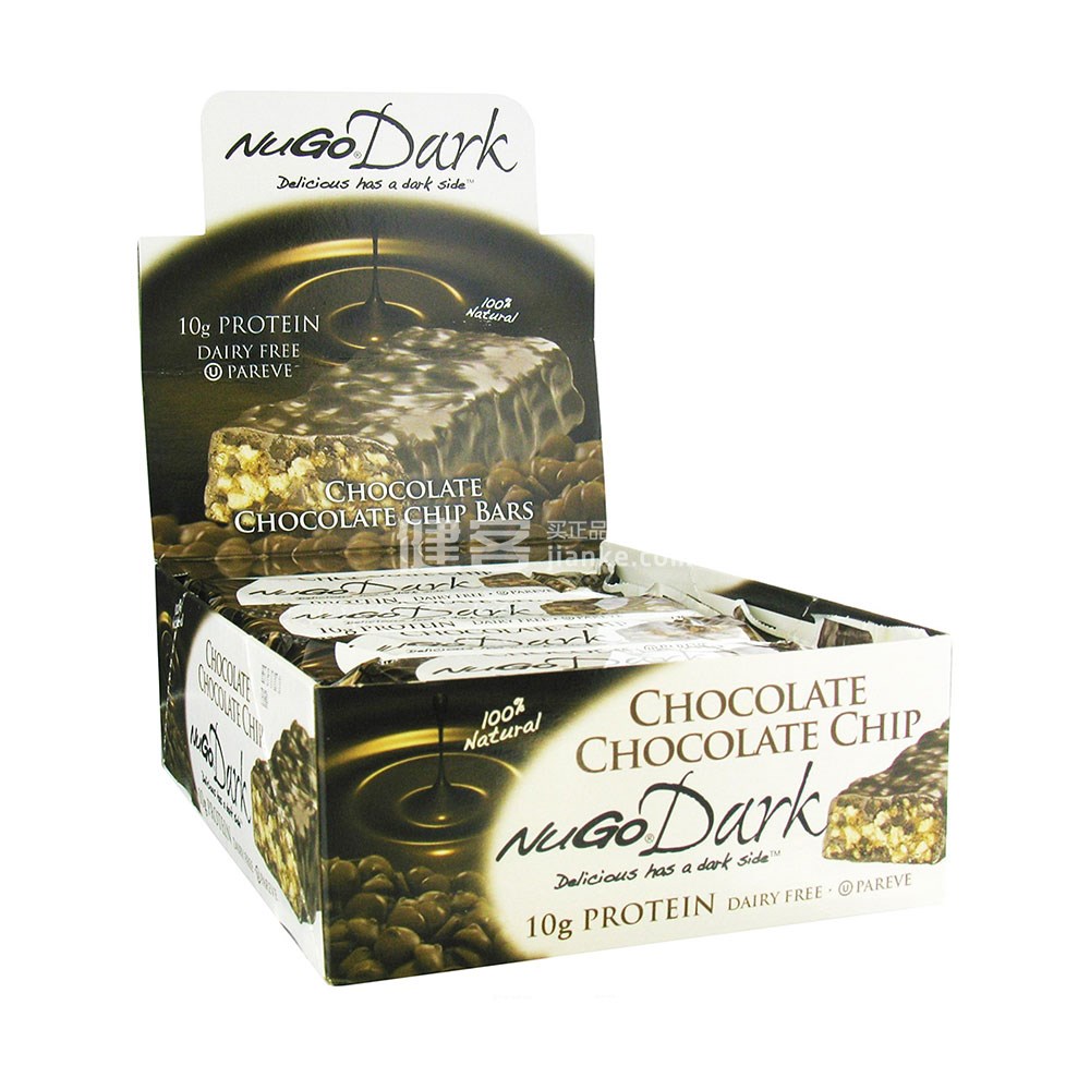NuGo Nutrition Dark Chocolate Chip Bars(12条)(Dark Chocolate Chip Bars ...