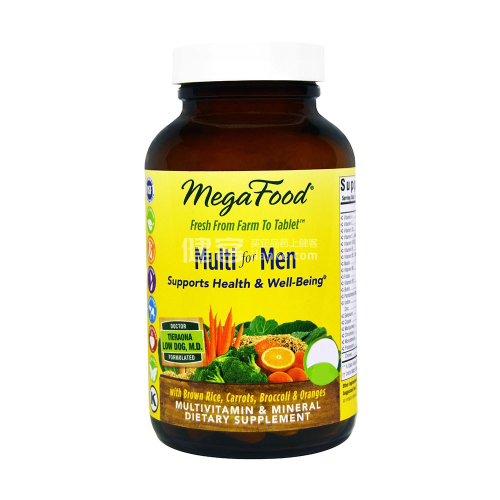MegaFood Multi for Men(180片)(Multi for Men) _说明书_作用_效果_价格_方舟健客网上药店