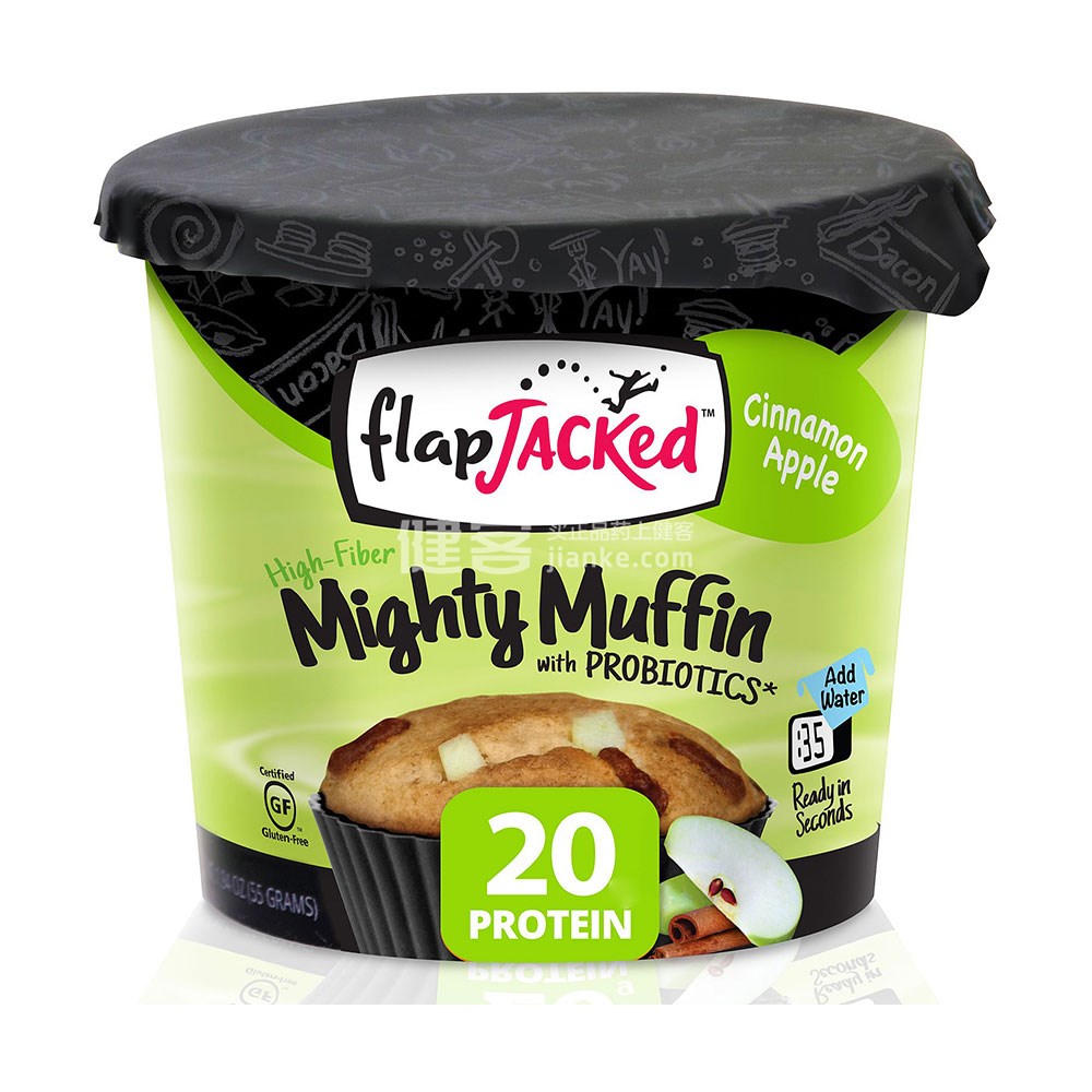 FlapJacked Mighty Muffin Cinnamon Apple(55克)(Mighty Muffin Cinnamon ...