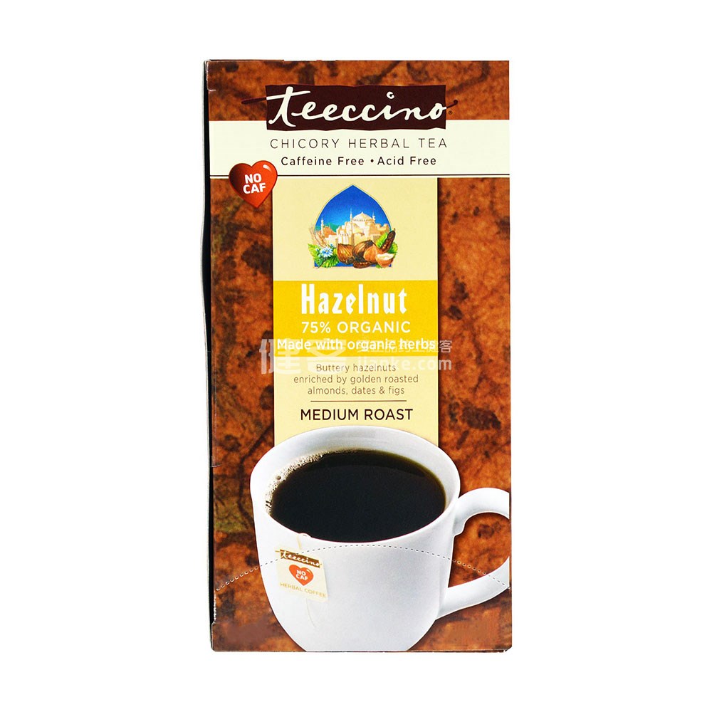 Teeccino Chicory Tea Hazelnut Medium Roast(25包)(Chicory Herbal Tea ...