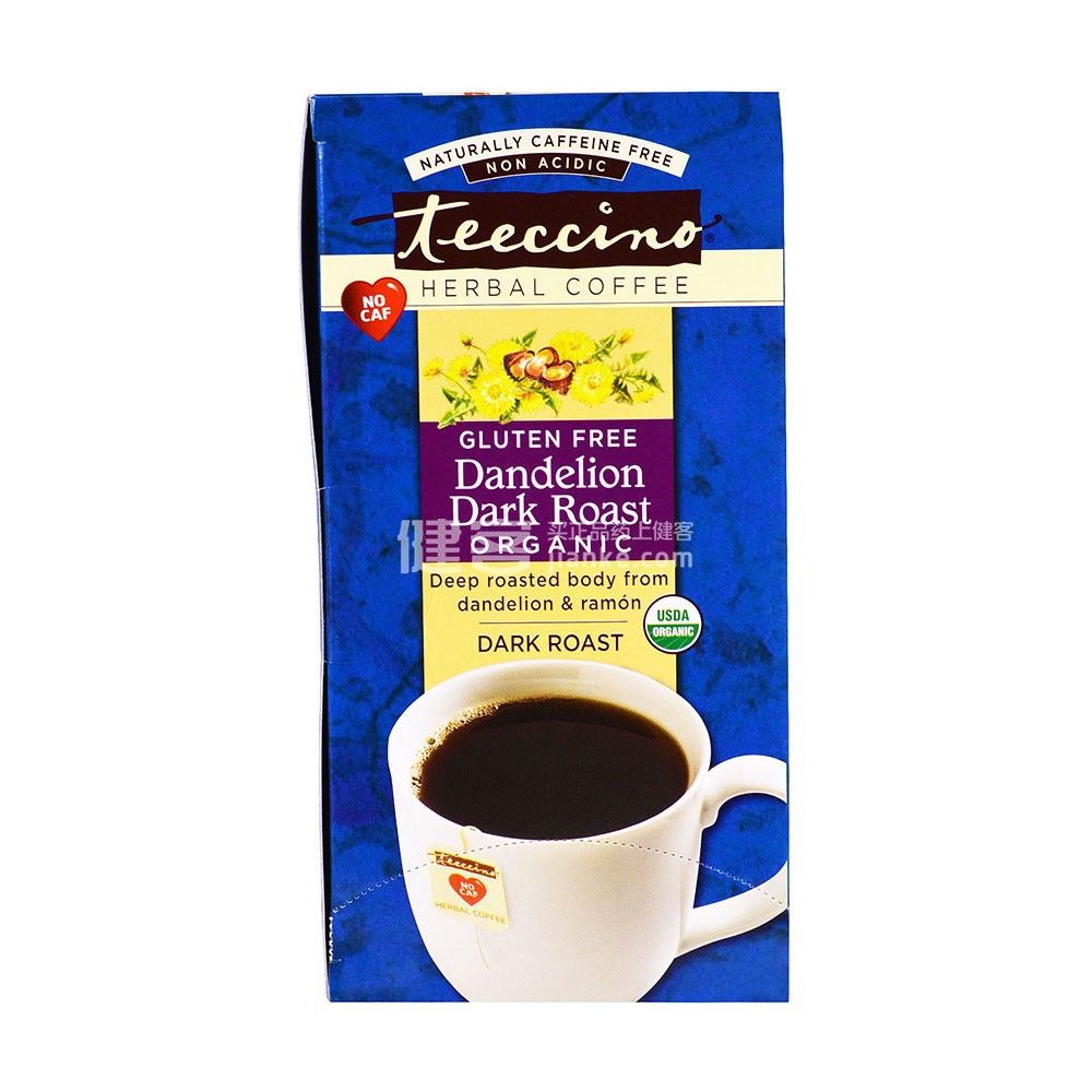 Teeccino Herbal Coffee Dandelion Dark Roast(25包)(Herbal Coffee ...