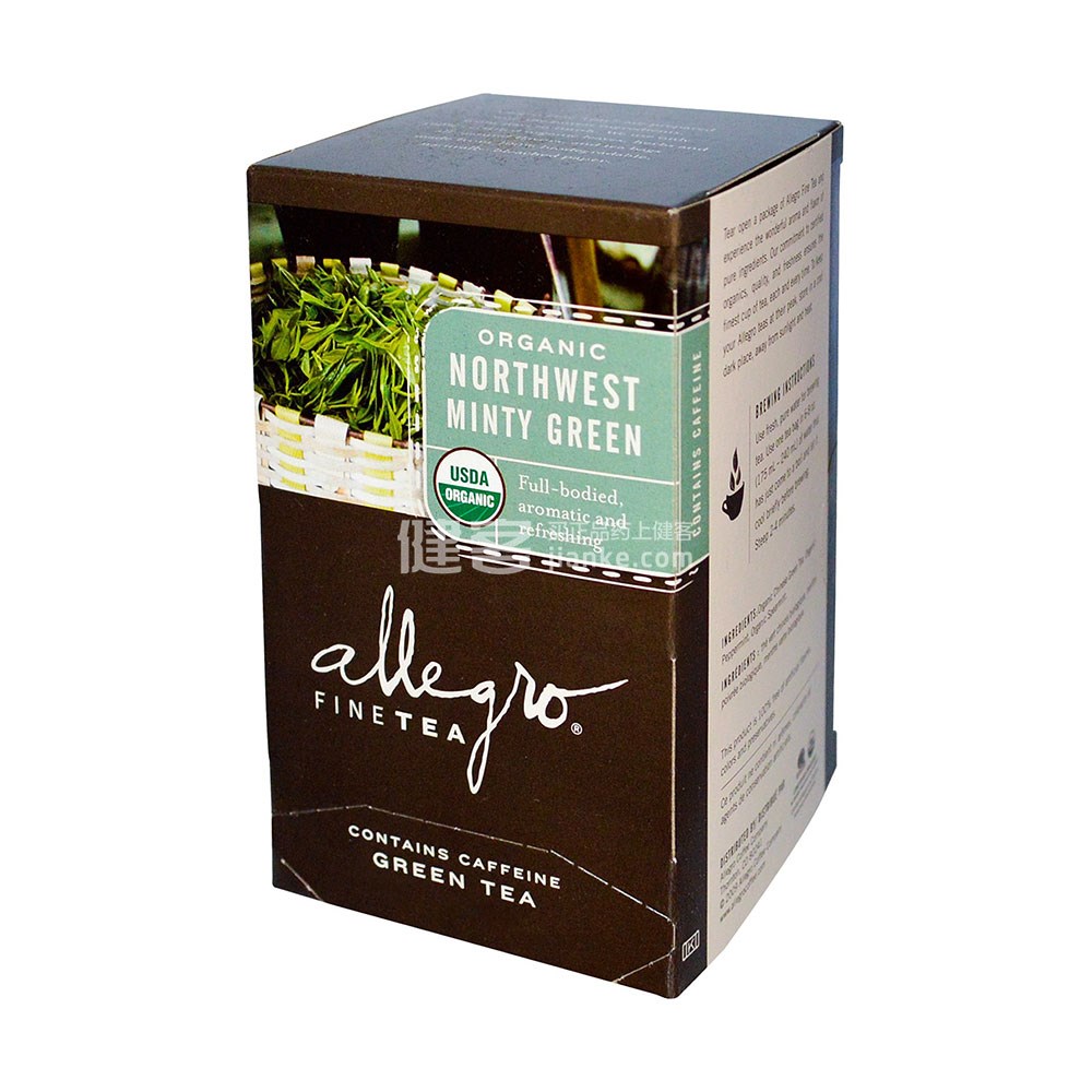 Allegro Fine Tea Northwest Minty Green Tea(30包)(Organic Northwest Minty ...