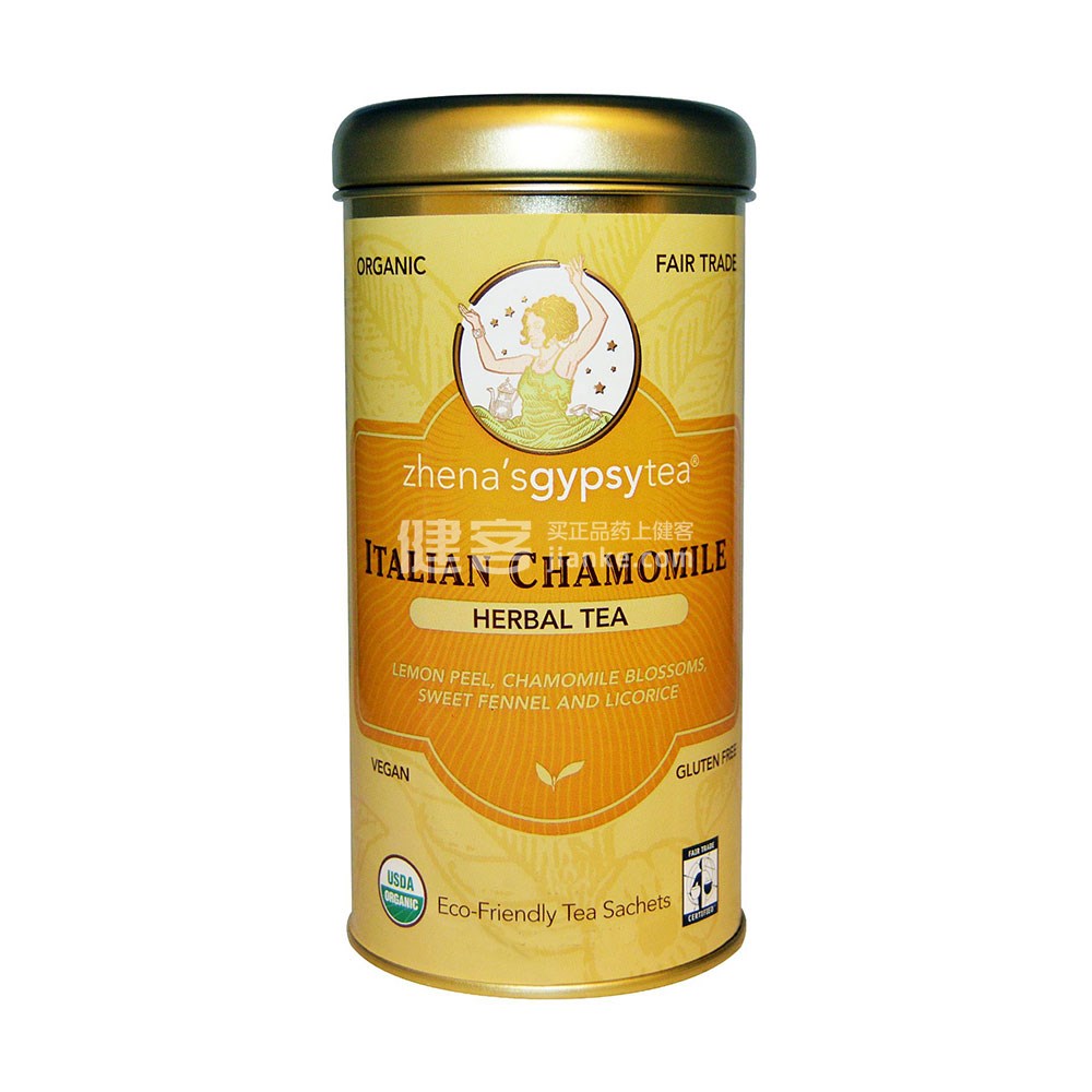 Zhena's Gypsy Tea 有机意大利洋甘菊茶包(60克)(有机意大利洋甘菊茶包) _说明书_作用_效果_价格_方舟健客网上药店