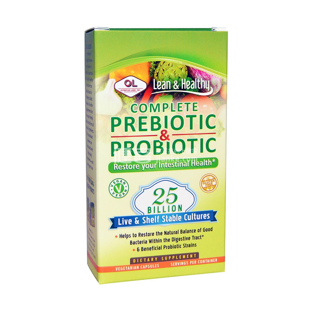 Olympian Labs Complete Prebiotic & Probiotic(60粒)(Complete Prebiotic ...
