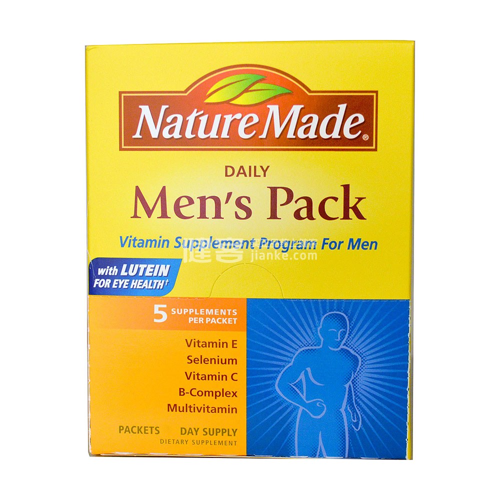 Nature Made Daily Men's Pack(30包)(Daily Men's Pack) _说明书_作用_效果_价格_方舟健客网上药店