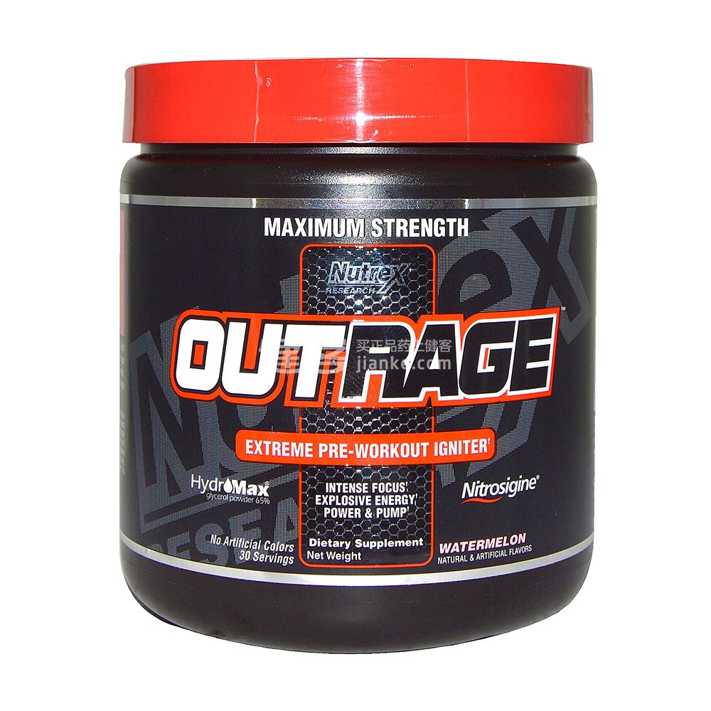 Nutrex Research Labs Outrage(西瓜味 644克)(Outrage) _说明书_作用_效果_价格_方舟健客网上药店