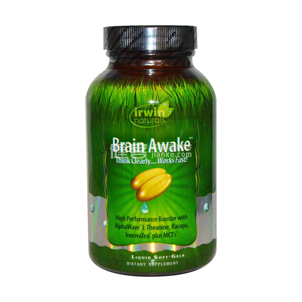 Irwin Naturals Brain Awake 大脑清醒液态软胶囊(120粒)(Brain Awake 大脑清醒液态软胶囊) _说明书 ...