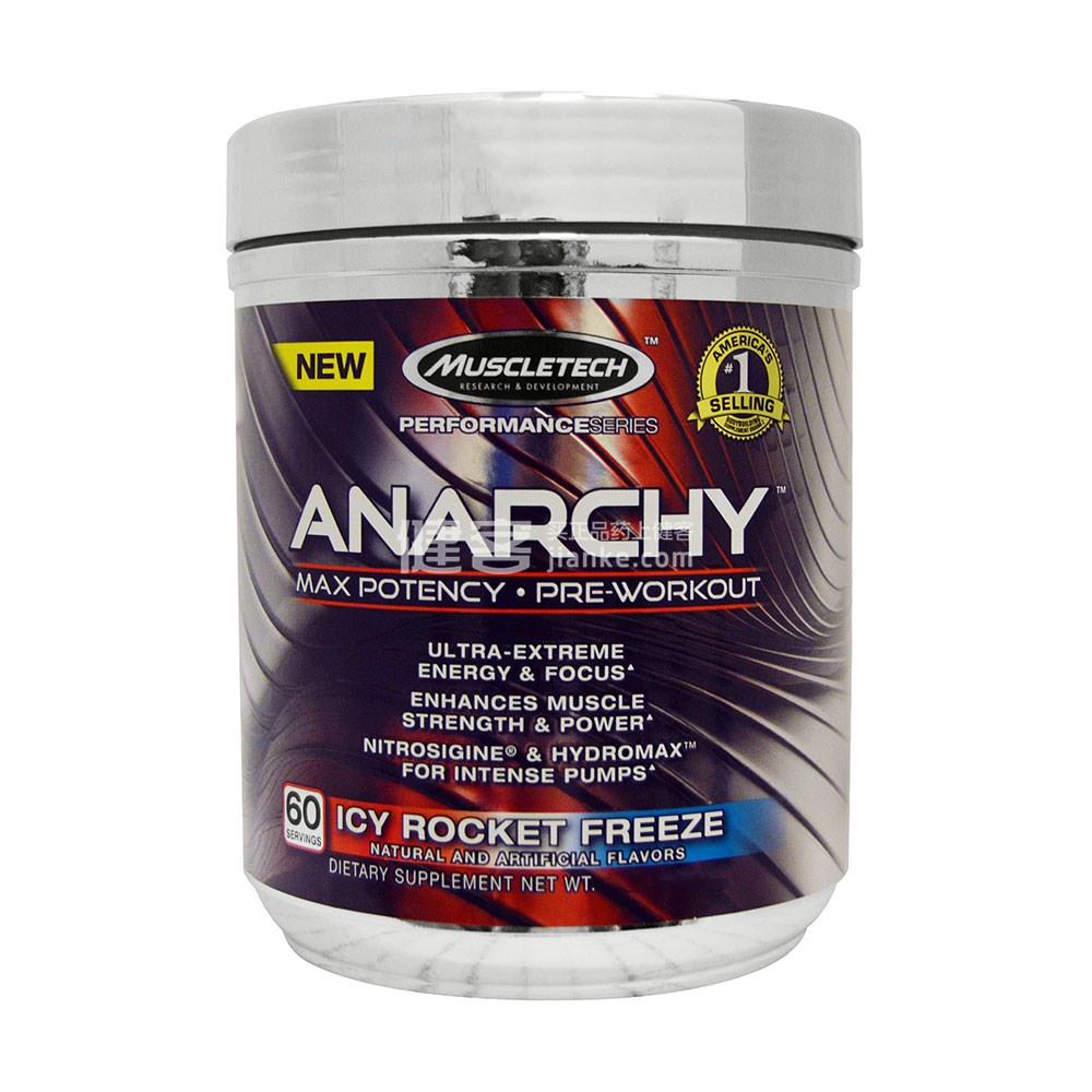 Muscletech Anarchy Max Potency(冰冻口感 606克)(Anarchy Max Potency) _说明书_作用 ...